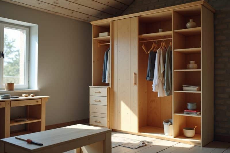 Erstaunlich Kleiderschrank Bauen Welches Holz Ebenbild